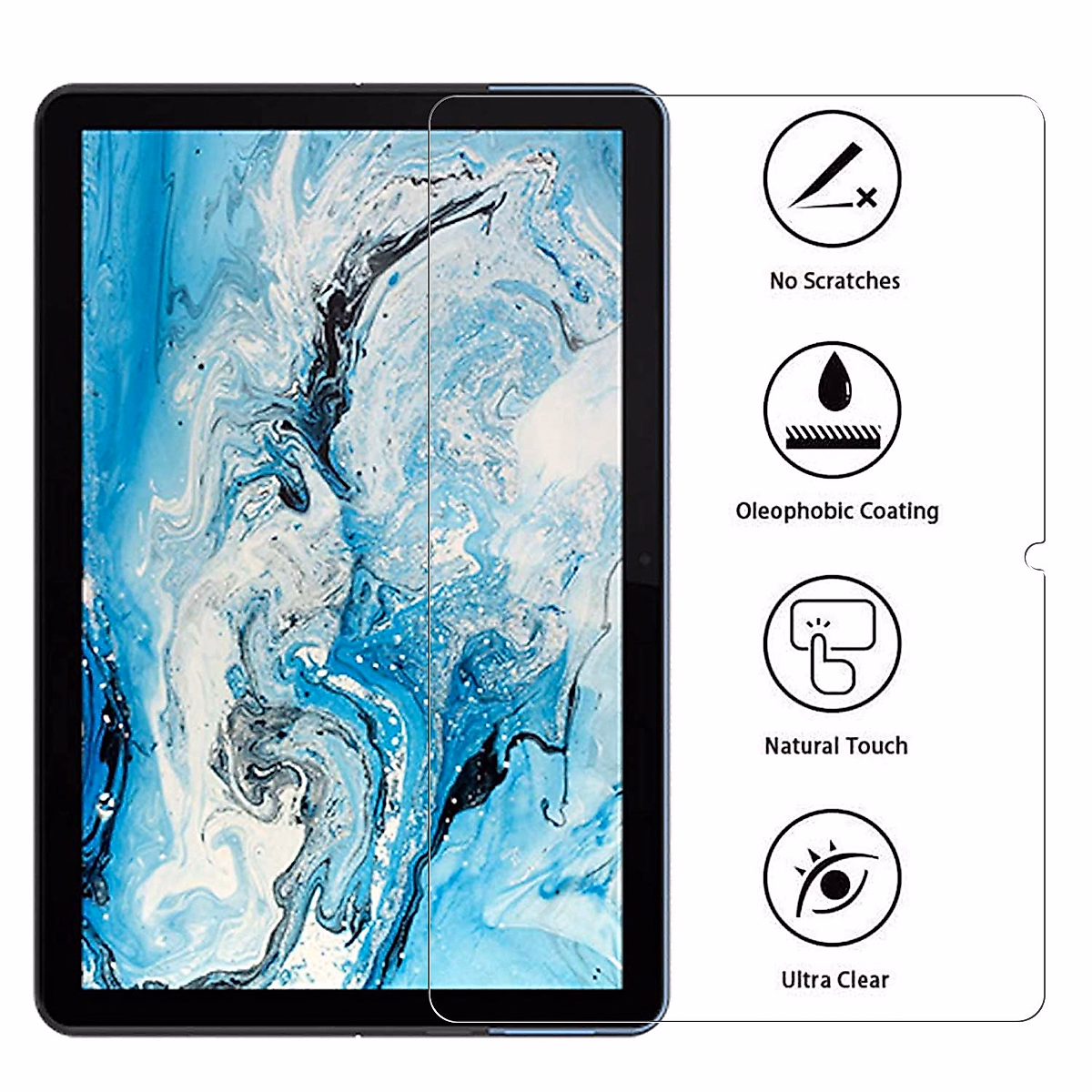 XunyLyee [2-Pack Screen Protector Compatible with Lenovo Chromebook Duet (10.1 Inch), Tempered Glass Film for Lenovo IdeaPad Duet Chromebook CT-X636