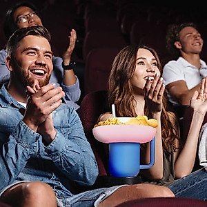 Stanley snack tray, Snack Container for Stanley Tumbler 40 oz, 4 Compartment Reusable Snack Platters for Stanley Quencher Adventure (Pink)