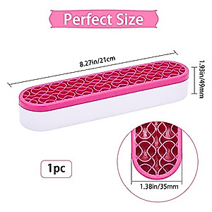 GORGECRAFT Multipurpose Sew Desktop Organizers Silicone Make Up Brush Holder Cosmetic Storage Box Craft Tool Supplies Stash and Store for Pen Pencils Brushes Tools(Hot Pink)