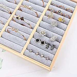 ZZYINH AN207 Flannel Drawer Velvet Jewelry Storage Tray Gift Box Jewelry Organizer Bracelet Ring Holder Jewelry Display Case Small Jewelry