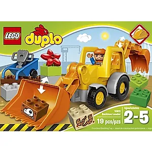 LEGO DUPLO Town Backhoe Loader 10811, Preschool, Pre-Kindergarten Large Building Block Toys for Toddlers