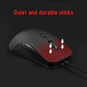ValueRays Heated Mouse Quiet Click Heated Buttons Universal Size (Solid Black)