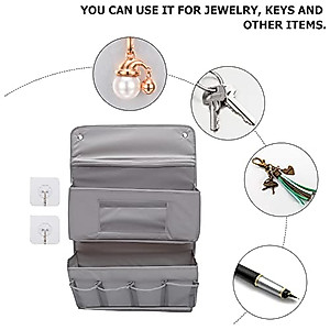 Zerodeko 1 Set Storage Bag Hanging Pouch Hanging Bag Storage Pouch Convenient Wall-Mounted Wall Hanging Pouch Grocery Bag with 2Pcs Punch-Free Hooks for for Dorm Home