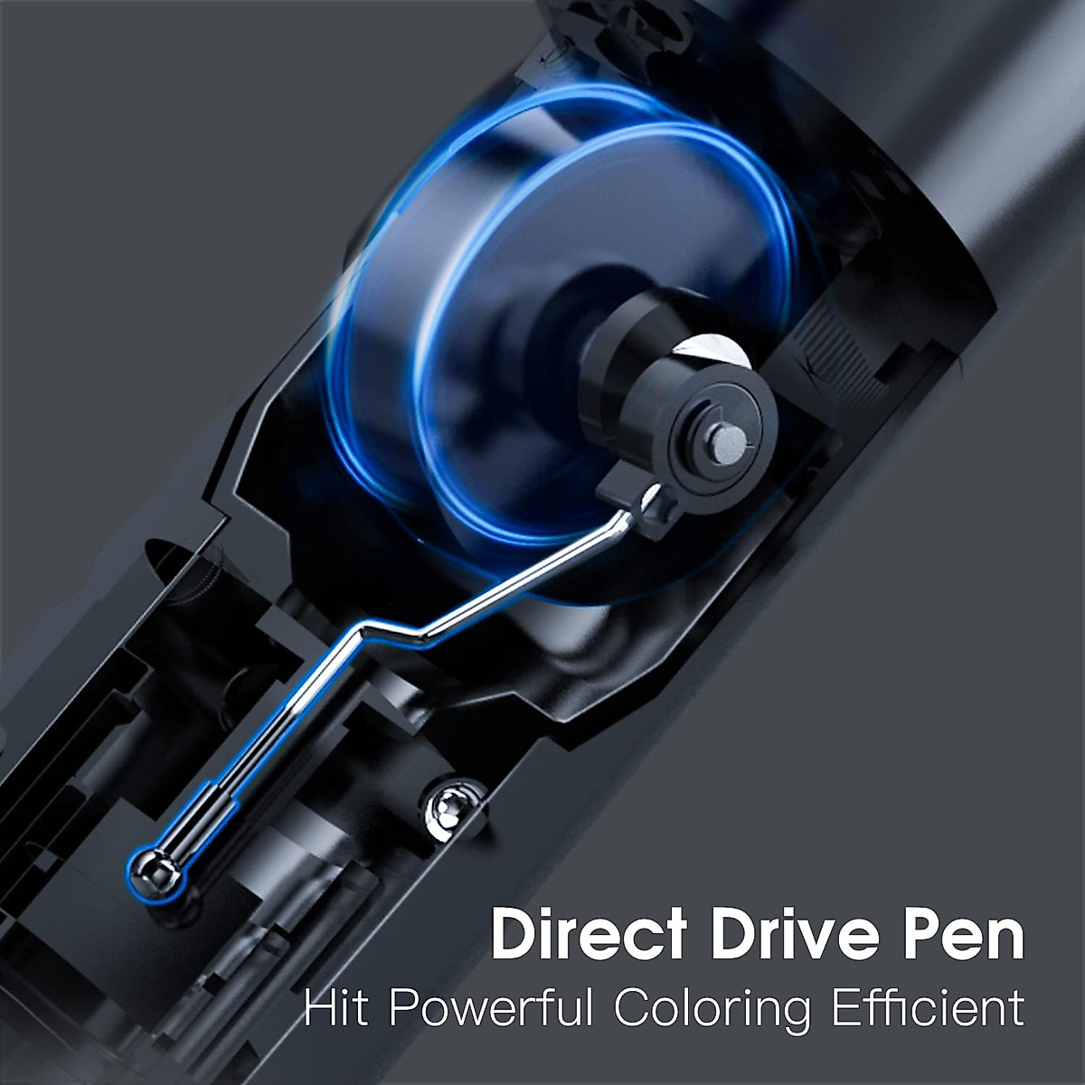 Mast Archer Cordless Tattoo Pen Machine, Rotary Tattoo Gun with Powerful Motor by Mcore, 2,000mAh Battery by Mastlabs for Run Long Time 3.5mm Stroke Black