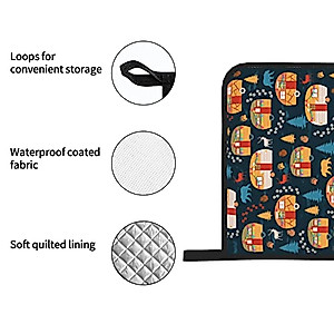 Camper Car Oven Mitts and Pot Holders Sets Potholders Oven Gloves Hot Pads for Kitchen Cooking Baking Grilling Grill 4-Piece Set