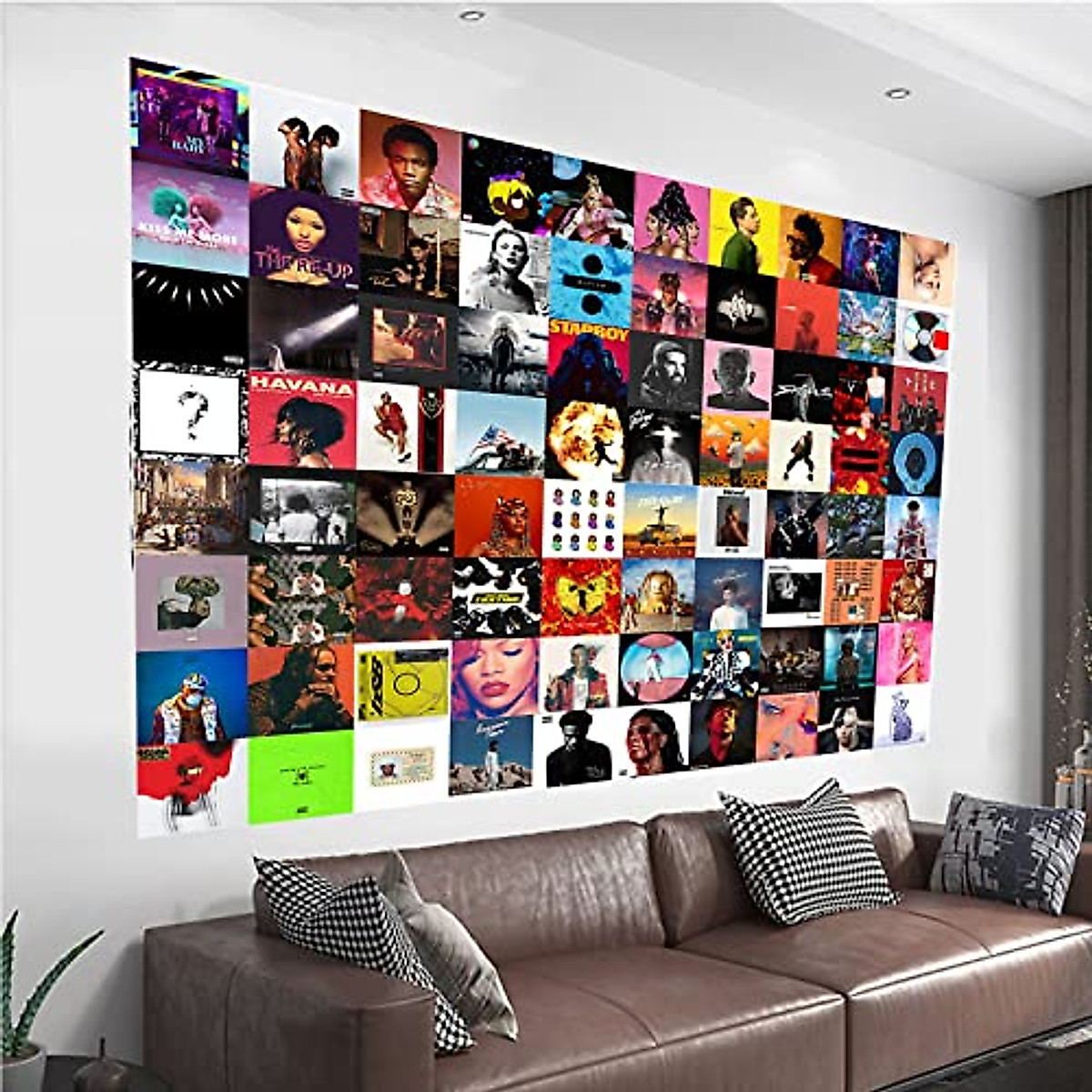 HyeeMiZine 80 Pcs Posters Wall Collage Kit,Big Album Cover Posters,Posters for Room,Music Posters,Rap Posters,Rapper Posters,Wall Posters,Cool Posters for Bedroom,Album Music Posters for Room 6x6 Inch