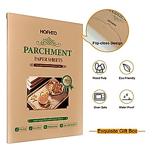 200 Pcs Parchment Paper Sheets 9 x 13 Inches, Precut Parchment Paper for Baking, Air Fryer Disposable Paper Liner, HOFHTD Non-Stick Cooking Papers for Grilling, Frying, Steaming