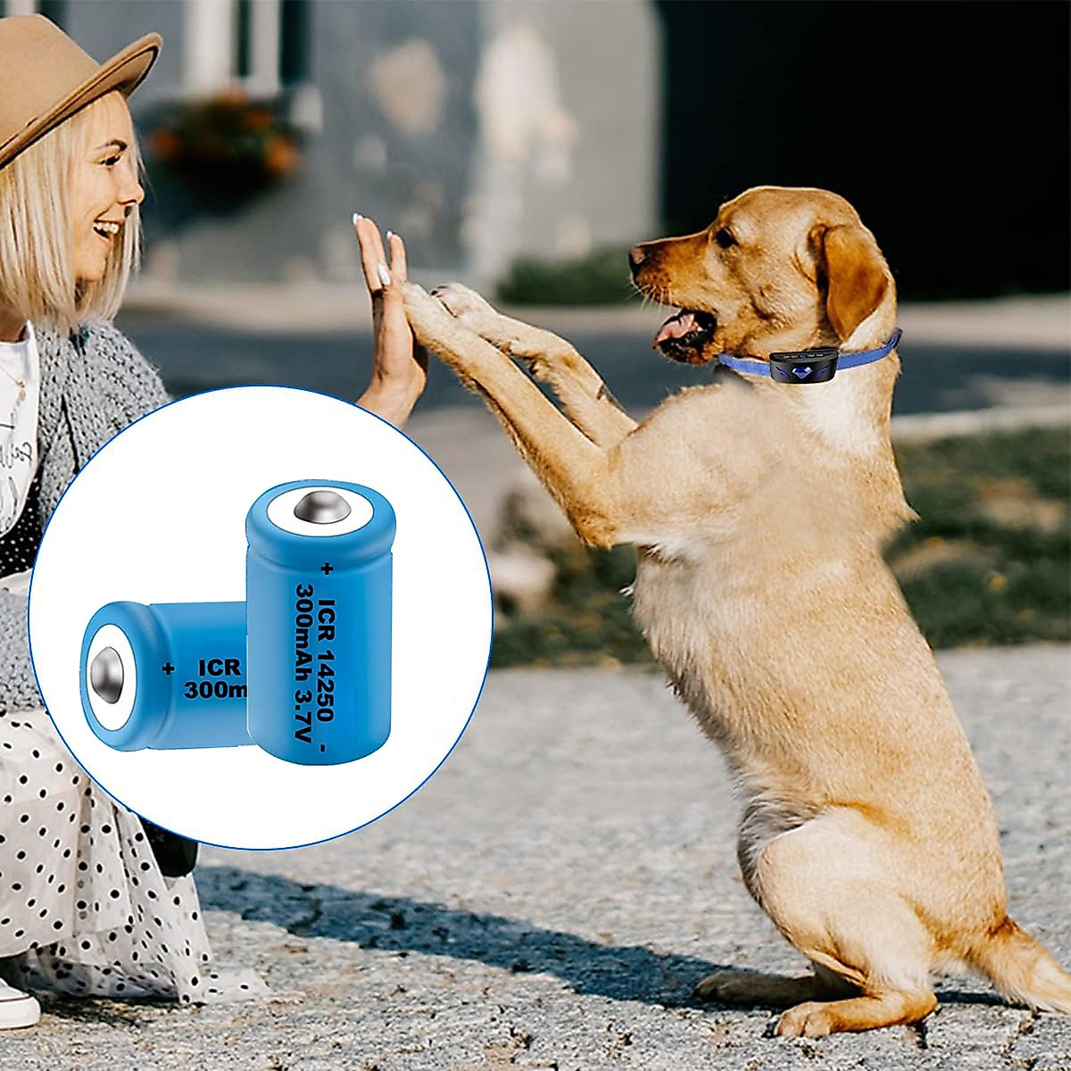 Rechargeable 3.7V 14250 Battery with Charger, 4 Pack Lithium Ion 1/2 AA Size Batteries Can Replace 3.6 Volt LS 14250, ER14250, 3v CR14250 Battery for Laser