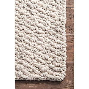 nuLOOM Glendora Hand Woven Chevron Area Rug, 5' x 8', Ivory