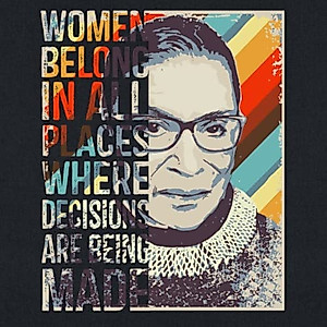 Spreadshirt Notorious RBG Women's Rights Ruth Bader Ginsburg Tote Bag, black