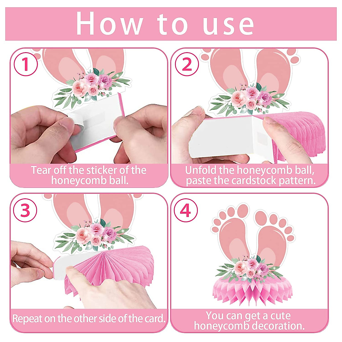 13 Pcs Pink Baby Shower Centerpieces for Tables，Honeycomb Centerpiece Baby Shower Decorationsfor Girls, Gender Reveal girl Baby Shower Centerpiece for Baby girls Party Birthday Tables Decorations