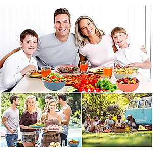 BanYakong Wheat Straw Bowls Set 24 OZ,Unbreakable Large Cereal Bowls Set of 6 Microwave and Dishwasher Safe BPA Free And Reusable Lightweight Bowl For Rice Noodle Soup Snack Salad Fruit