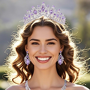 Kamirola - Queen Crown and Tiara Princess Crown for Women and Girls Crystal Headbands for Bridal, Gothic Halloween Costumes for Women Prom Christmas Wedding Birthday Prom Pageant Party