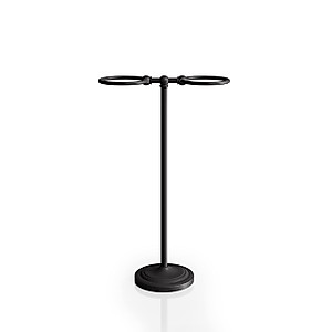BGL Hand Towel Holder Stand for Bathroom, Hand Towel Stand for Bathroom Counter, Free Standing Towel Racks for Bathroom with Weighted Base,Matte Black