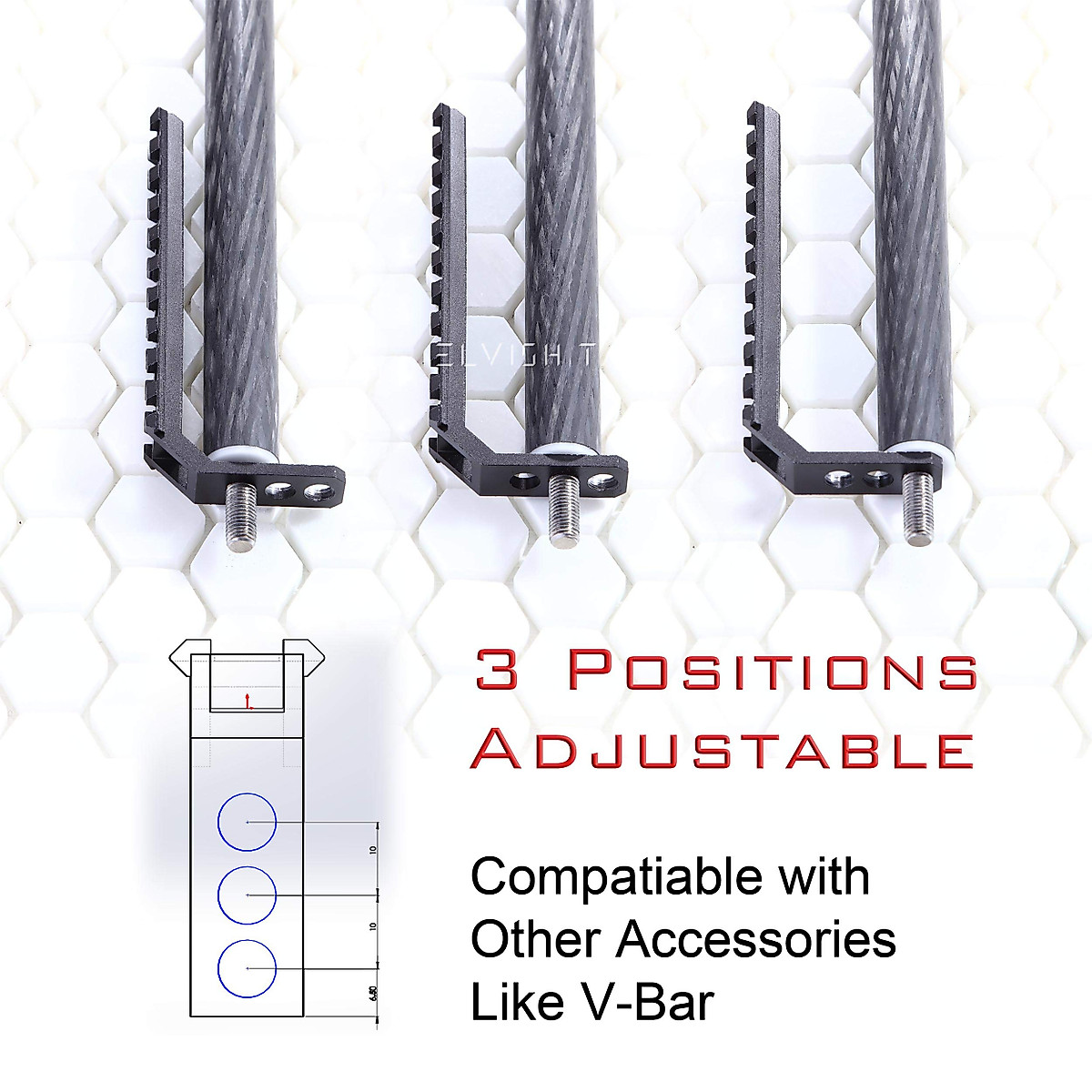 Elvish Tac Picatinny Rail for Compound Bow-Stabilizer Mount - Bowhunting Bowfishing