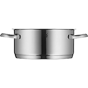 WMF Pot Ø 20 cm Approx. 2.5L Provence Plus Pouring Rim Glass Lid Cromargan Stainless Steel Polished Suitable for Induction Hobs Dishwasher-Safe