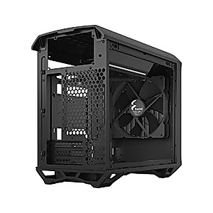 Fractal Design Torrent Nano Black - Solid Side Panel - Open Grille for Maximum air Intake - 180mm PWM Fan Included - Type C - mITX Airflow Mini Tower PC Gaming Case