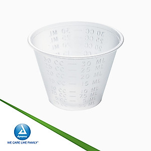 Dynarex 4258 Medicine Cup (Polyethylene) 100 Count, Clear