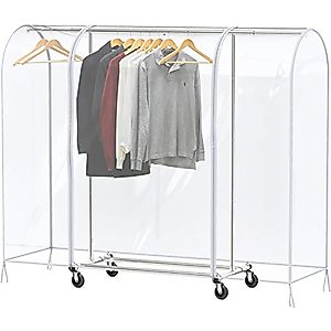 Simple Houseware Clear Garment Rack Cover