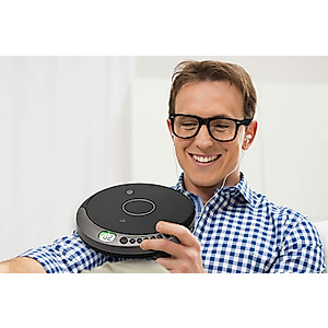 GPX Portable Personal CD Player and MP3 Player with Anti Skip Protection and Stereo Earbuds, Black Gray PC807BMP3U