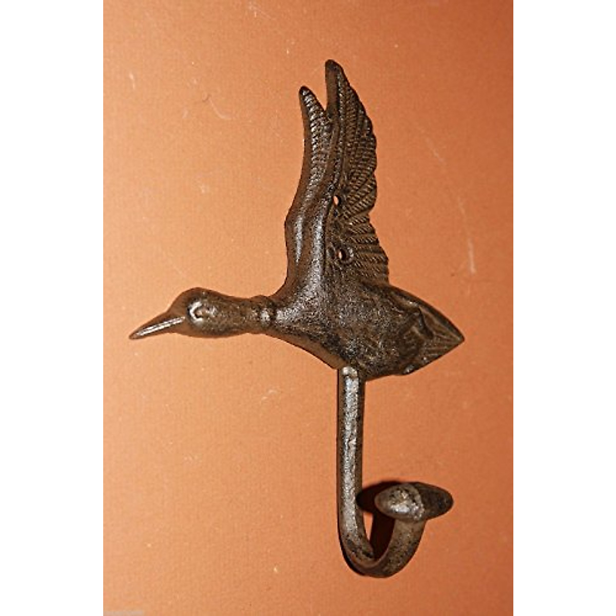 Cast Iron Home Decor Collectibles Duck Hunter Set Mudroom Duck Coat Hat Hooks, Set of 4