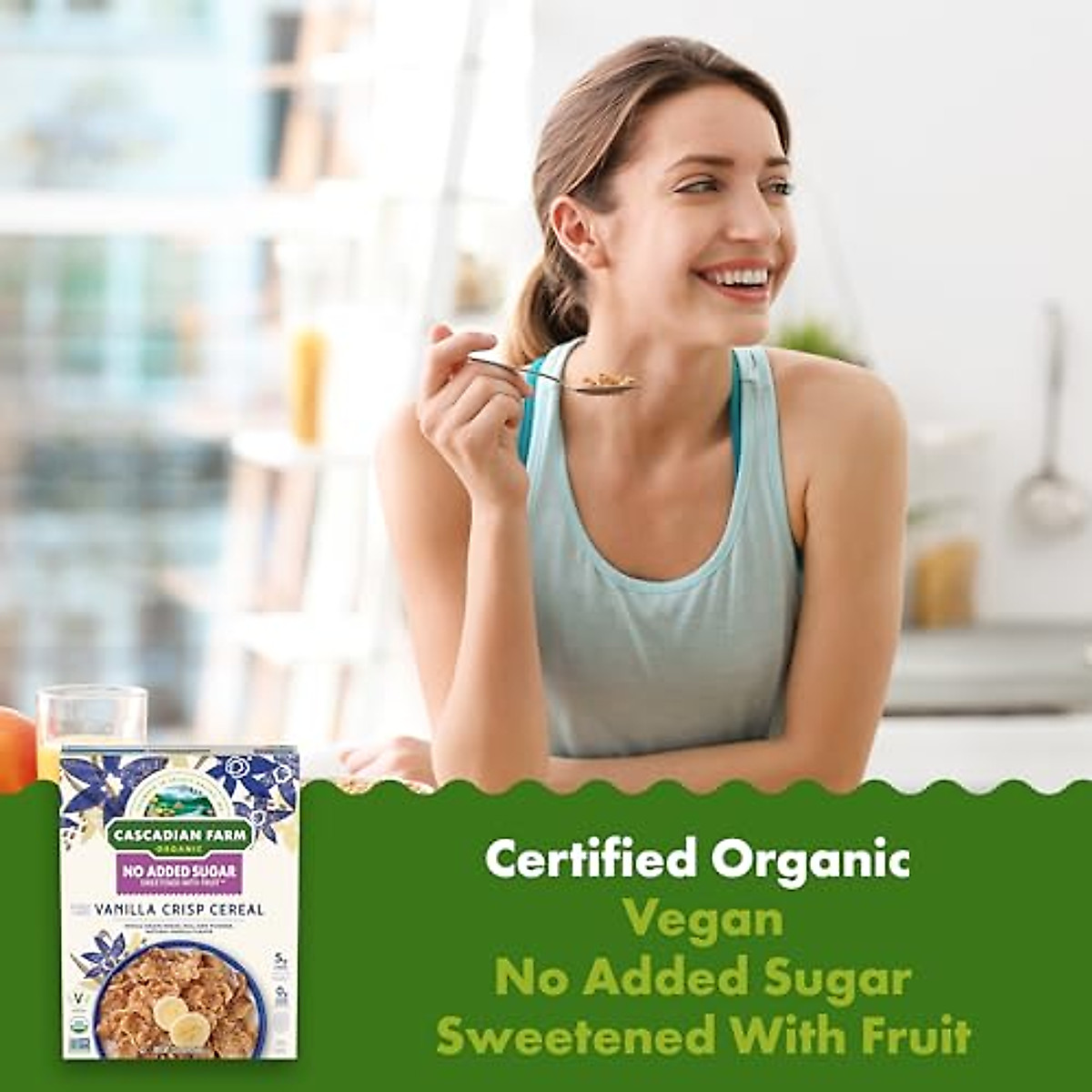 Cascadian Farm Organic Vanilla Crisp Cereal, 12.5 oz