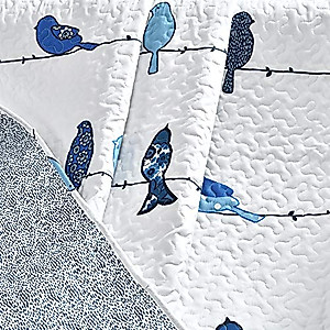 Lush Decor Rowley Birds Throw Blanket, 50" x 60", Navy