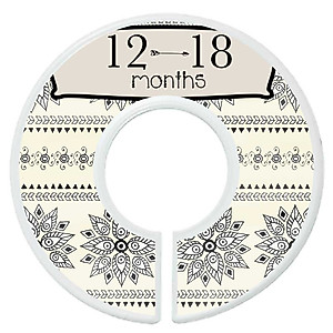 Mumsy Goose Nursery Closet Dividers Closet Organizers Baby Clothes Dividers Monochrome Boho