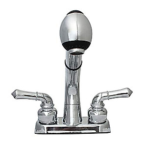 Wasserman 11053020 - Wasserman 11053020-Universal Laundry Tub Faucet | Pull Out Spray Spout, Non-Metallic ABS Plastic, Chrome Finish