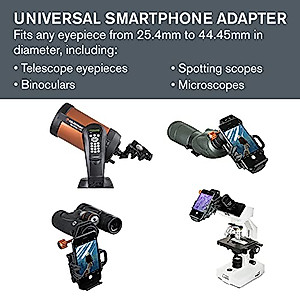 Celestron - NexGo DX Kit - Universal Smartphone Adapter - Digiscoping Smartphone Adapter - BONUS Bluetooth Shutter Release Remote