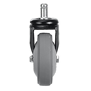 Rocky Mountain Goods Rubber Wheels for Office Chairs - Set of 5 Heavy Duty Quick Roll Casters - Smooth Quiet Glide - for Tile, Hardwood, Carpet, Gaming Chair - Replaces Floor Mat - Easy Install