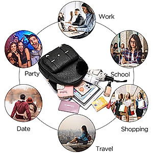 I IHAYNER Mini Leather Backpack Purse for Teen Girls 3-Pieces Fashion Backpack Cute Travel Daypacks Women Pompom Backpack Shoulder Bag Purple