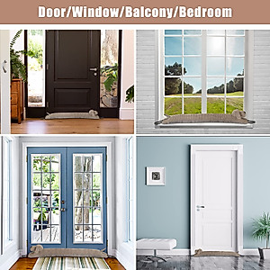 Estimber Under Door Draft Stopper Decorative Wind Stopper 36 inch for Door & Window, Weighted Animal Air Draft Stopper Snake Noise Blocker for Bottom of Door with Hanging Loops - Brown Dog