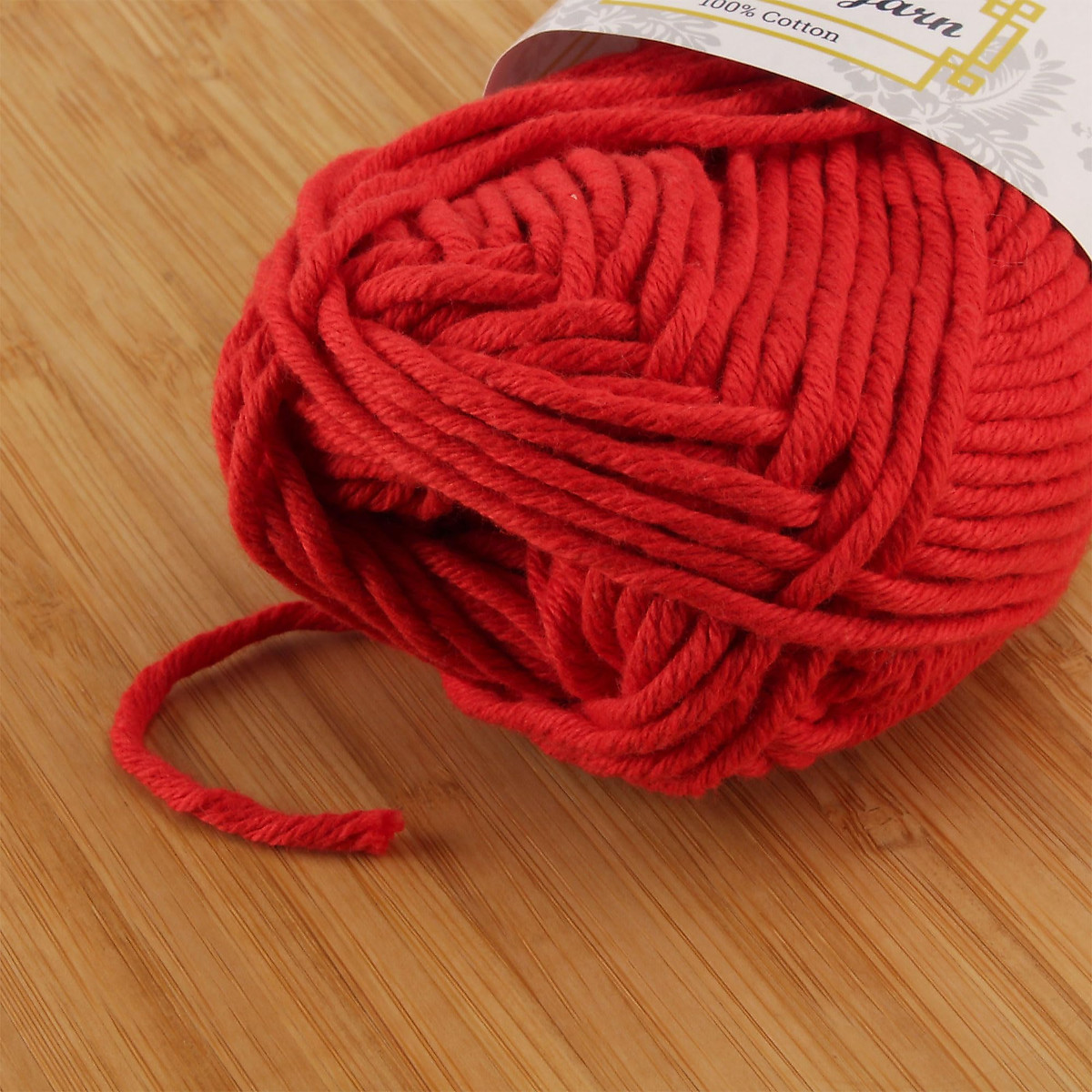 JubileeYarn Lacery Yarn - Chunky Cotton - 100g/Skein - Hearts Red - 2 Skeins