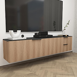 TOTIO Light Brown Wood Grain Contact Paper Tan Walnut Textured Peel and Stick Wallpaper 16x354in Air Guide Slot Design Matte Thicken Self-Adhesive Waterproof Furniture Stickers Vinyl Decorative Film