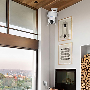 2 Pack DC Power Extension Cable 10ft 2.1mm x 5.5mm Compatible with 12V DC Adapter Cord for CCTV IP Camera, LED, Car, White