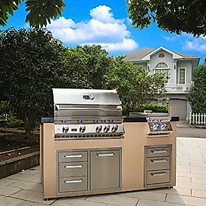 Bonfire Outdoor Kitchen Drawers Stainless Steel Built-in Triple Drawers L16.5 x W21.9 x H22 Inches Triple Layer BBQ Drawers for Outdoor Kitchen BBQ Island, 304 Stainless Steel Drawers, CBATD