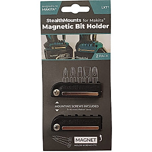 StealthMount Makita Magnetic Bit Holder - 2 Pack Drill Bit Organizer | Bit Holder for Makita | Makita Bit Holder for Drill | Makita Impact Bit Holder | Makita Bit Holder for Impact Driver | Made in UK