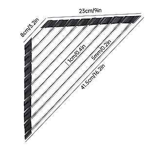 Tomorotec Triangle Roll-Up Dish Drying Rack for Sink Corner Small Foldable Stainless Steel Over The Sink Multipurpose Kitchen Drainer Caddy Trivet Rustproof Organizer Storage Space Saver Shelf (Black)