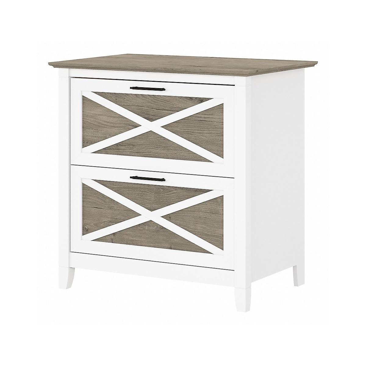 Bush Furniture Key West Lateral File Cabinet, Modern Farmhouse 2 Drawer File Cabinet for Home Office