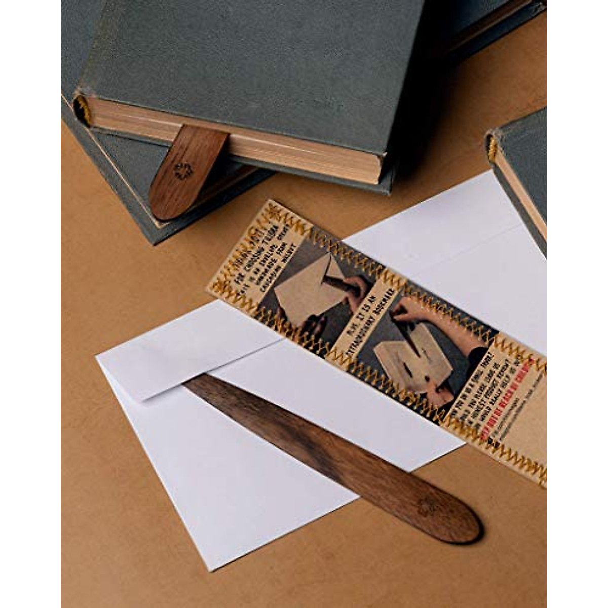 Cute Book Accessories - Handmade Wooden 2 in 1 Letter Opener and Bookmark and Book Page Holder - Book Lovers Gifts for Women and Men