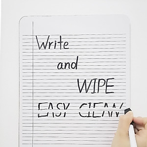 Dry Erase Notebook College Ruled Lined Board, Double Sided Dry Erase Lapboard Ruled Writing Note Pad, 9"x12" Small Whiteboard Notbook for Taking Notes at Home, Work and Student Brainstorming (2 Pack)