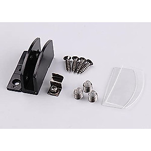 90 Degree Glass Door Hinge Cabinet Display Cabinet Wine Cabinet Clip Hinge Black (5-8 mm) (1 Pair (=2 Pieces))