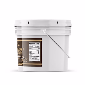 Unpretentious Demerara Sugar, Raw, First-Pressed Sugarcane Crystals For Drinks & Baking (1 Gallon)