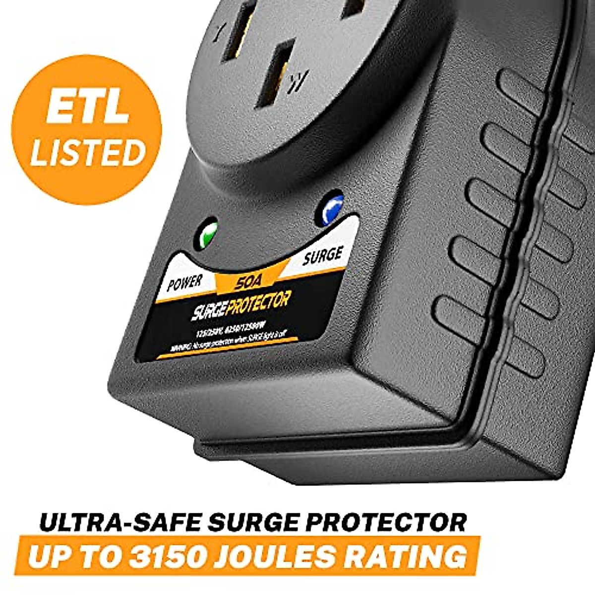 CARMTEK RV Surge Protector 50 Amp - Power Adapter with Integrated Surge ...