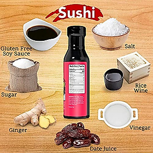 Otafuku Sushi Eel Sauce for Sushi Rolls, Japanese Unagi Sauce Gluten Free, 15 Oz