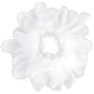 obmwang 100 Pieces 8-12cm Natural Goose Feathers for DIY Craft Wedding Party Home Decorations, White