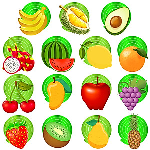 30pcs Tutti Frutti Hanging Swirls Decorations Summer Fruit Party Ceiling Streamer for Fruit Theme Party Supplies Birthday Baby Shower Favor Spiral Ornaments