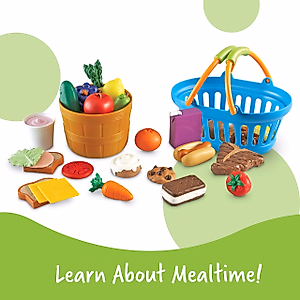 Learning Resources New Sprouts Deluxe Market Set - 32 Pieces, Ages 18+ Months Pretend Play Food for Toddlers, Preschool Learning Toys, Kitchen Play Toys for Kids