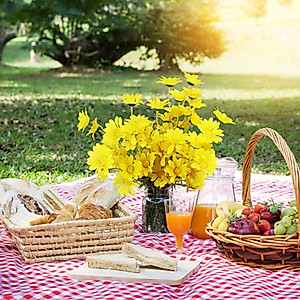 CSBYW Artificial Flowers 10 Bundles Multicolor Artificial Daisy Flowers UV Resistant Outdoor Fake Wildflowers with Stems Faux Greenery Shrubs Plants Arrangements for Home Garden Vase Decor